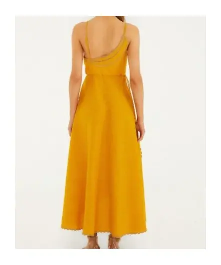 Farm Rio Embroidered Maxi Wrap Dress - Brown