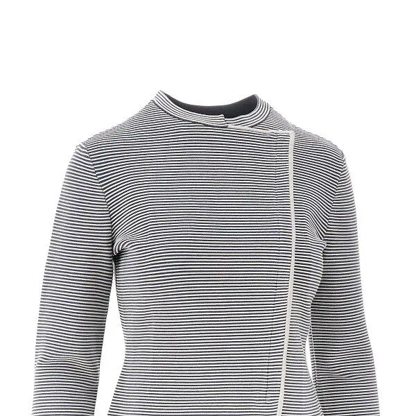 Emporio Armani Striped Crewneck Jacket