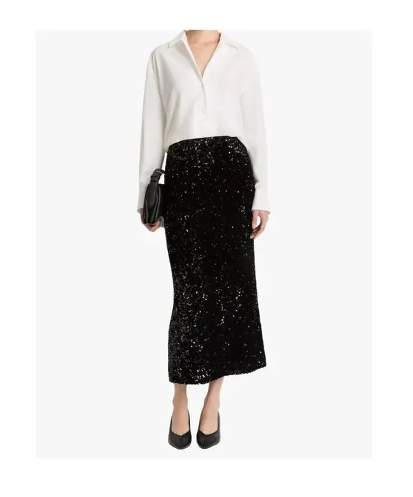 Vince Sequin Embellished Pencil Skirt