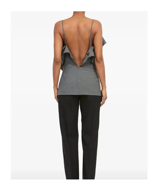 MAISON MARGIELA Sleeveless Ruffled Strap Top