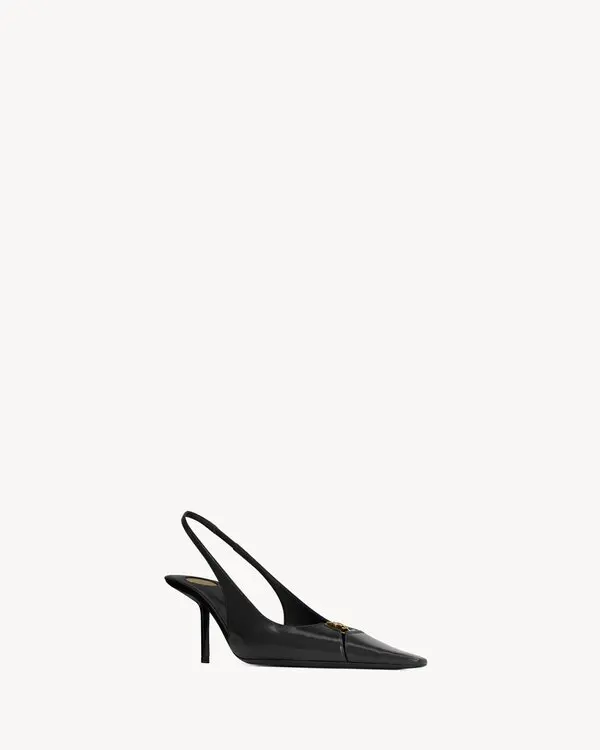 Saint Laurent Babylone Breteuil Slingback Pumps - Black