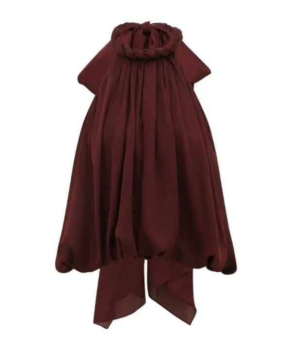 Zimmermann Luna Billow Halter Top - Wine