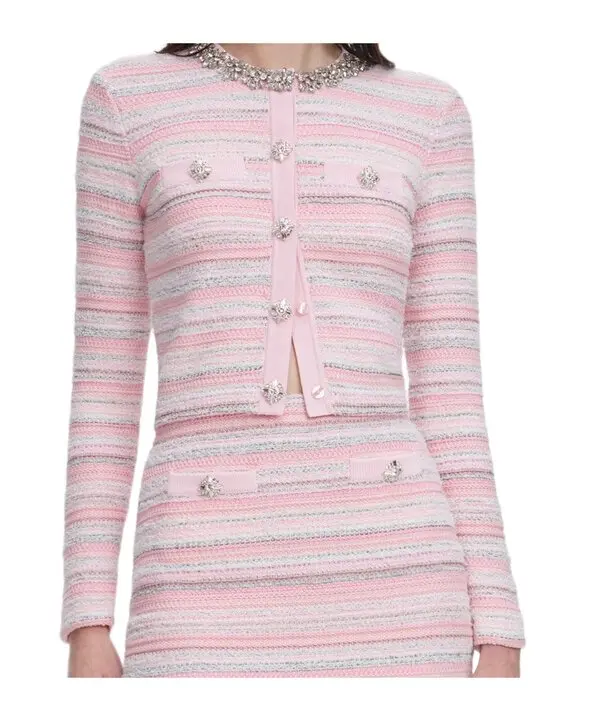 SELF-PORTRAIT Textured Cardigan