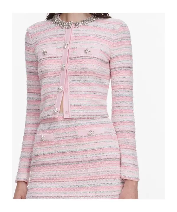 SELF-PORTRAIT Textured Cardigan