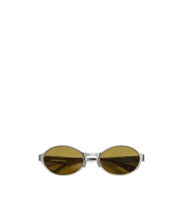 Bottega Veneta Dash Oval Sunglasses - Silver