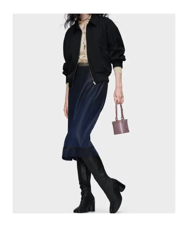 MAISON MARGIELA Wool Gabardine Zip-up Bomber Jacket