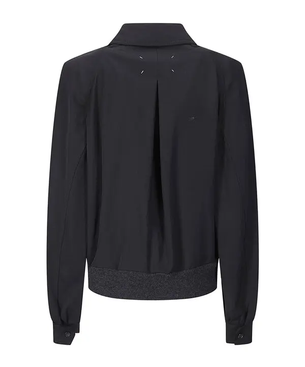 MAISON MARGIELA Wool Gabardine Zip-up Bomber Jacket