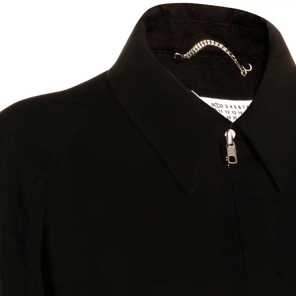 MAISON MARGIELA Wool Gabardine Zip-up Bomber Jacket