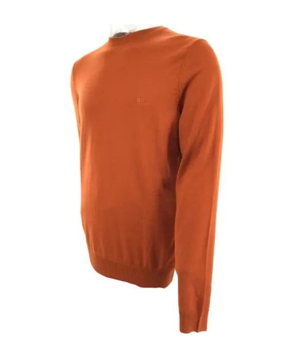 Hugo Boss Regular Fit Extrafine Merino Round Neck Sweater - Brown
