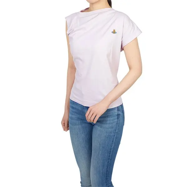 VIVIENNE WESTWOOD Orb Embroidered One-shoulder Top - Gray