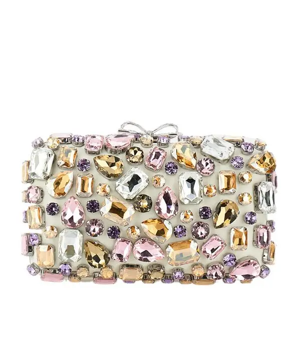 SELF-PORTRAIT Crystal Embellished Shoulder Bag - Multicolor