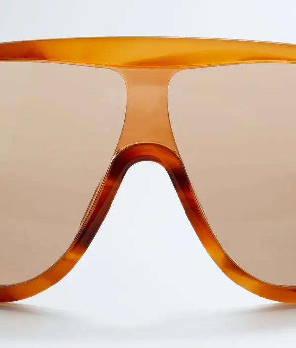 Bottega Veneta Scudo Shield Sunglasses - Brown