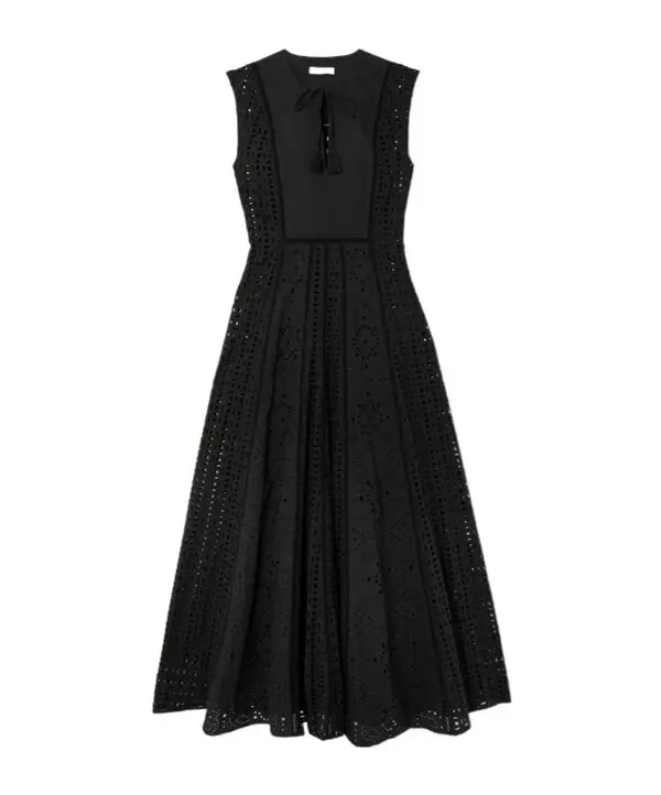 Veronica Beard Alina Tie-detailed Dress With Cutout