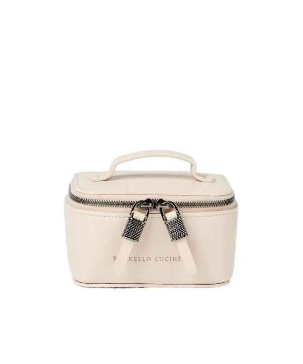 Brunello Cucinelli Zippered Cosmetic Bag - Nude