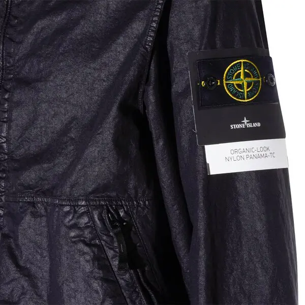 Stone Island Logo Patch Hooded Jacket - Black