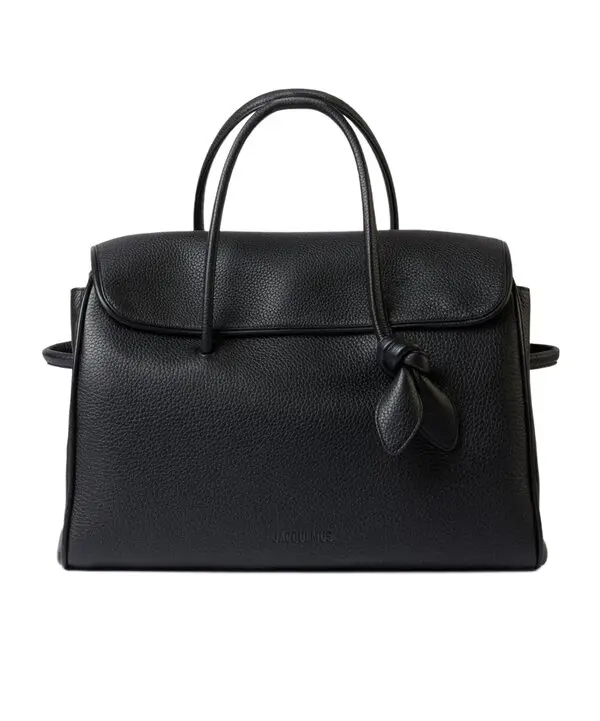 Jacquemus Turismo Knot Detailed Tote Bag - Black