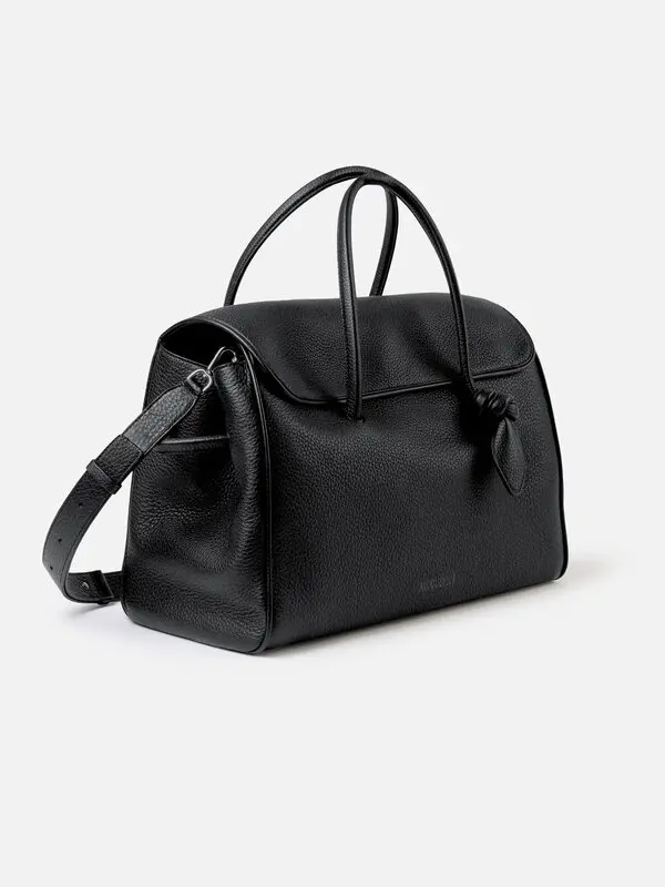 Jacquemus Turismo Knot Detailed Tote Bag - Black