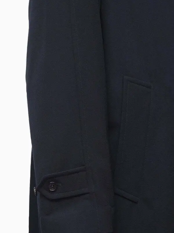 THE ROW Single-breasted Long Coat - Deep Navy Blue