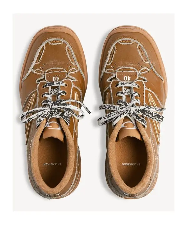 Balenciaga Hamptons Medium Distressed Sneakers - Camel