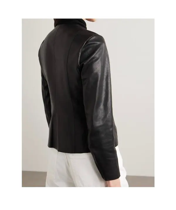 Nour Hammour Long-sleeve Leather Jacket