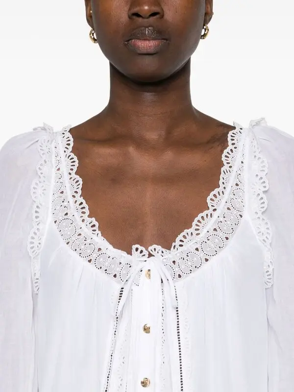 Celine Embroidered Folk Dress In Cotton Muslin