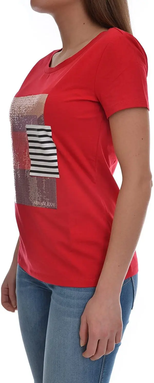 Emporio Armani Embellished Round Neck T-shirt
