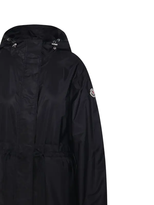 Moncler Logo Patch Hooded Jacket - Black