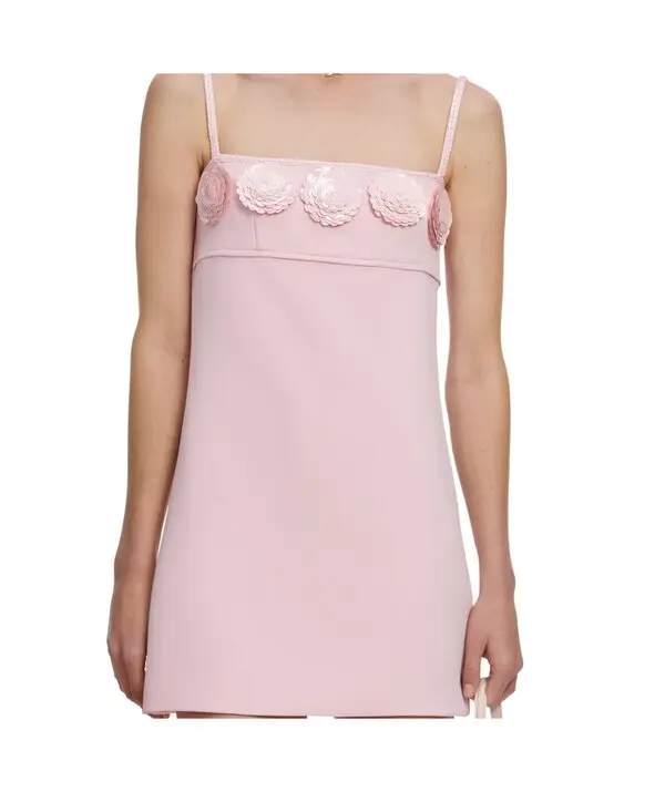 SELF-PORTRAIT Floral-appliqué Mini Dress