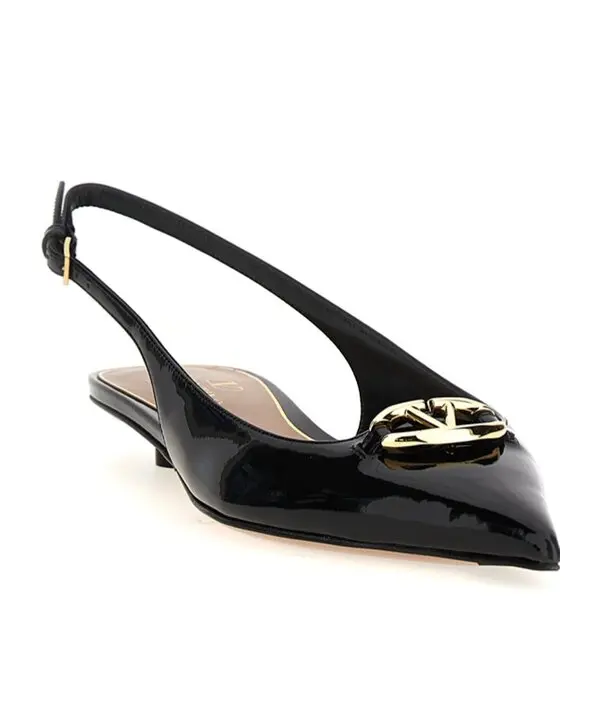 Valentino Garavani Vlogo Signature Pointed Toe Ballerina
