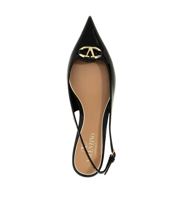 Valentino Garavani Vlogo Signature Pointed Toe Ballerina