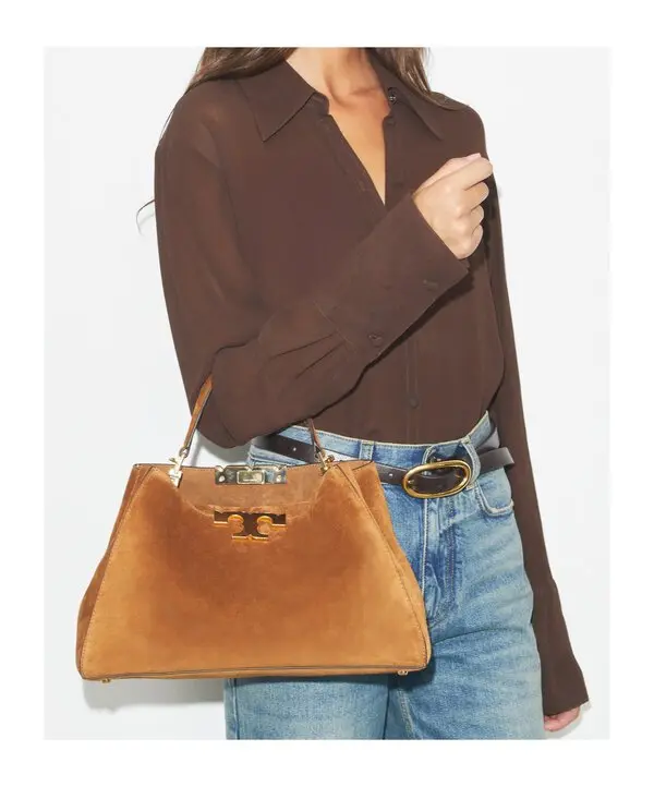 Tory Burch Eleanor Satchel Bag - Caramel