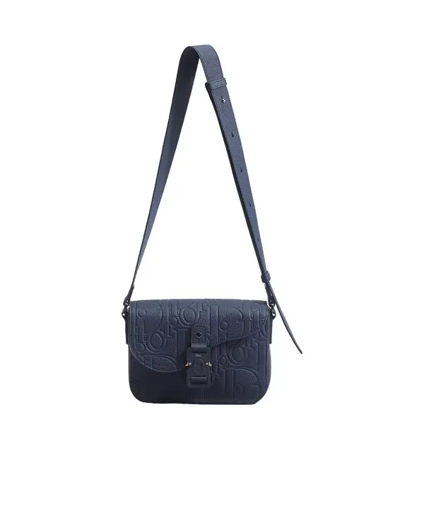 Dior Small Saddle Messenger Bag With Flap - Black