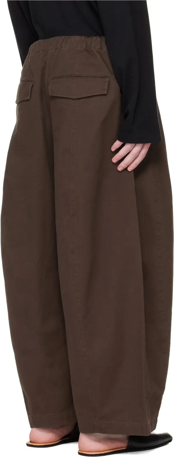 ENTIRE STUDIOS Loft Barrel-leg Pants - Green