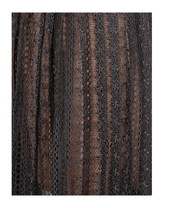SELF-PORTRAIT Lace Midi Skirt - Black