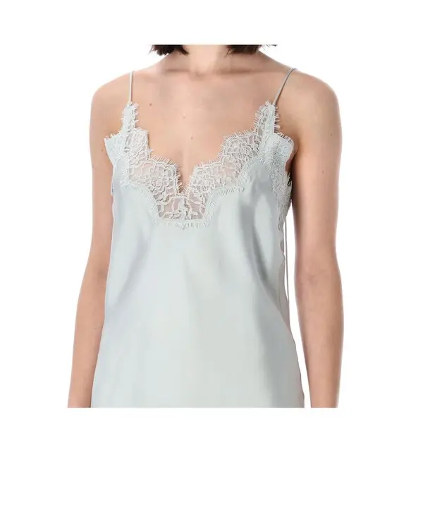 RÓHE Sleeveless Lace Appliqué Halterneck Dress