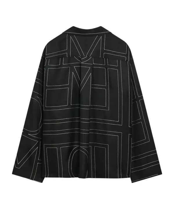TOTEME Monogram Buttoned Shirt - Black