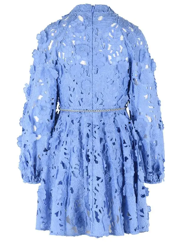 Zimmermann Patience Mini Dress With Lace And Raglan Sleeves