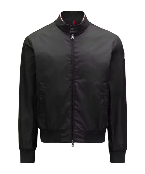 Moncler Reppe Logo Patch Bomber Jacket - Black
