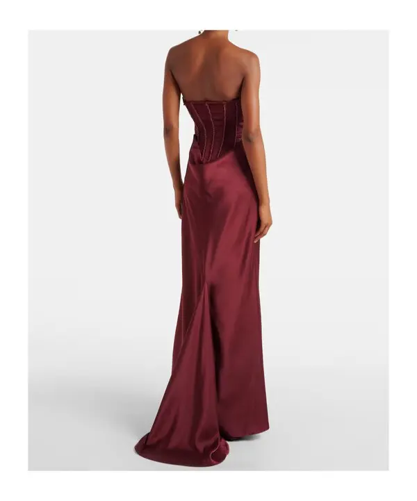 ROTATE BY BIRGER CHRISTENSEN Draped Corset Dress