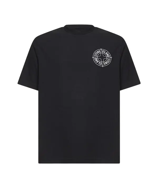 Stone Island Logo Printed Crewneck T-shirt