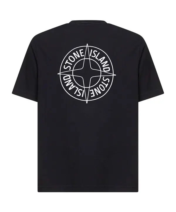 Stone Island Logo Printed Crewneck T-shirt
