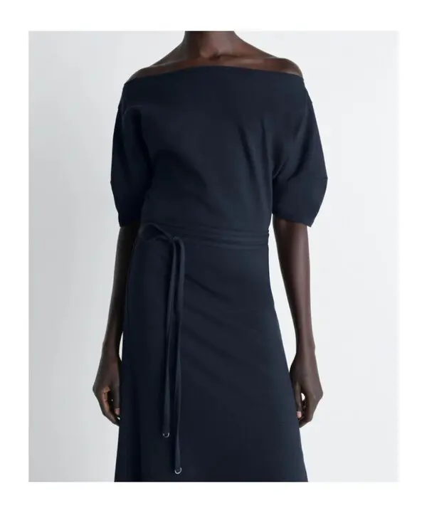 LEMAIRE Off-shoulder Short Sleeve Dress - Urchin