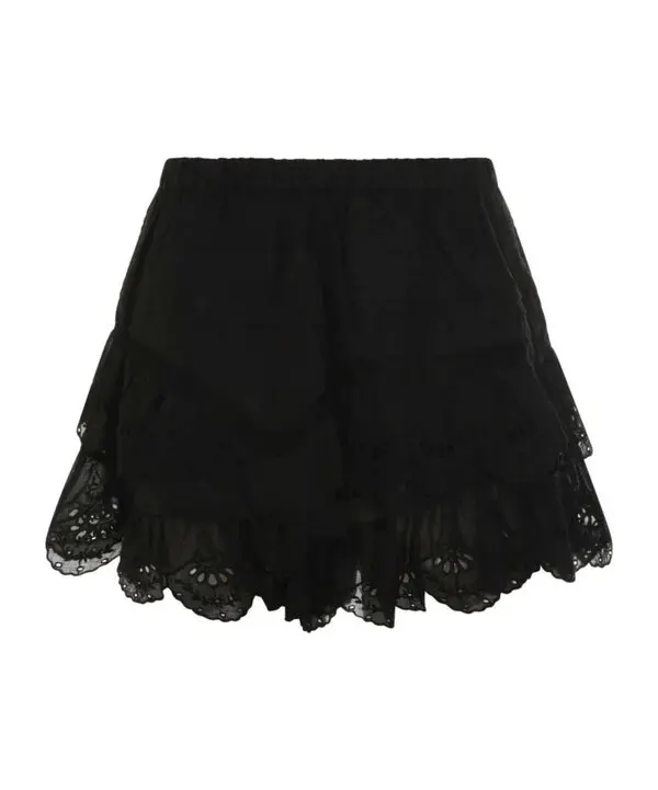 Isabel Marant Étoile Jocadia Floral Lace Shorts - Black