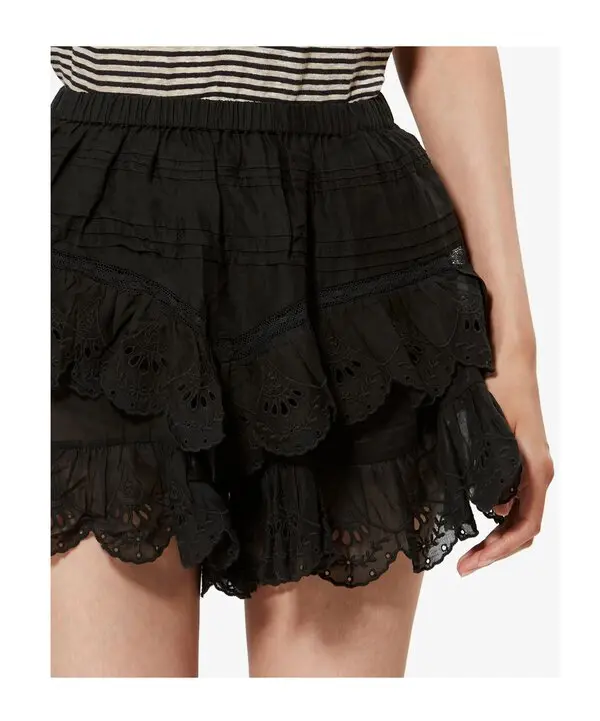 Isabel Marant Étoile Jocadia Floral Lace Shorts - Black