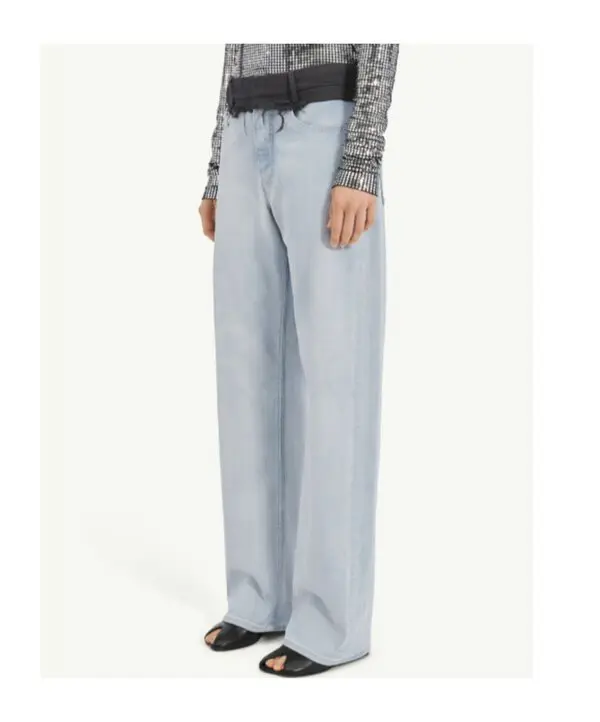 MAISON MARGIELA Full Length Straight Leg Jeans With Belt Detail