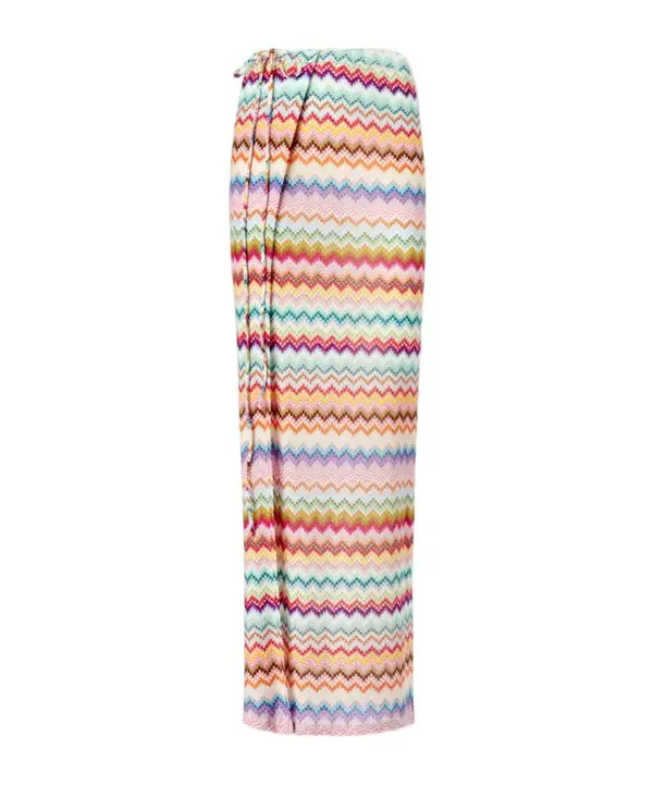 Missoni Pixel-effect Zigzag Pattern Maxi Pareo Skirt - Multicoloured
