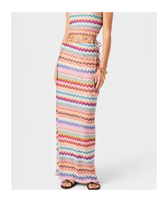 Missoni Pixel-effect Zigzag Pattern Maxi Pareo Skirt - Multicoloured
