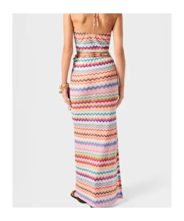 Missoni Pixel-effect Zigzag Pattern Maxi Pareo Skirt - Multicoloured