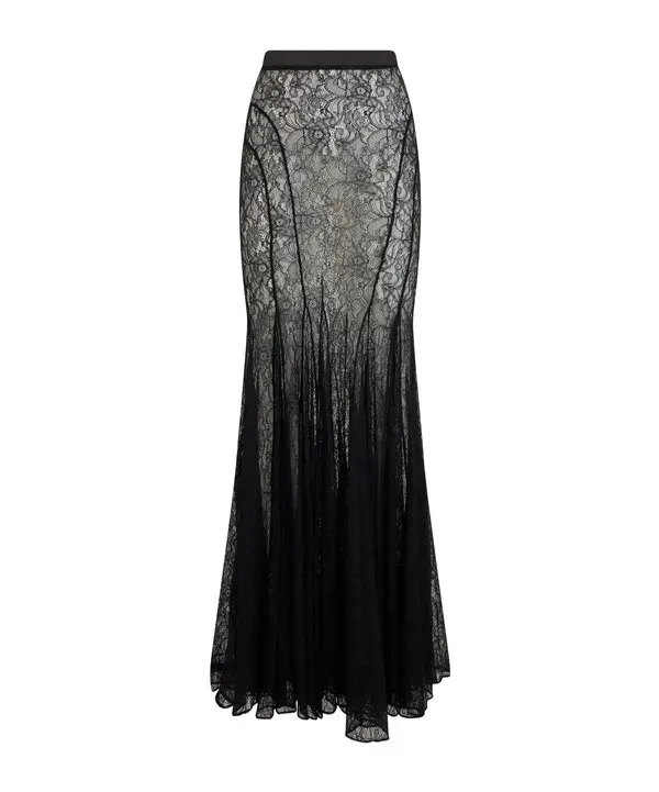 Elisabetta Franchi Lace Midi Skirt
