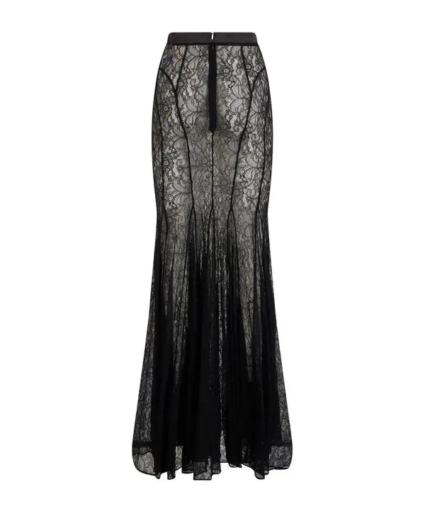 Elisabetta Franchi Lace Midi Skirt